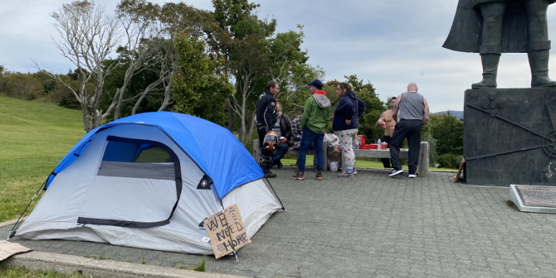 Tent City Erected at Confederation Building to Draw Attention to ...